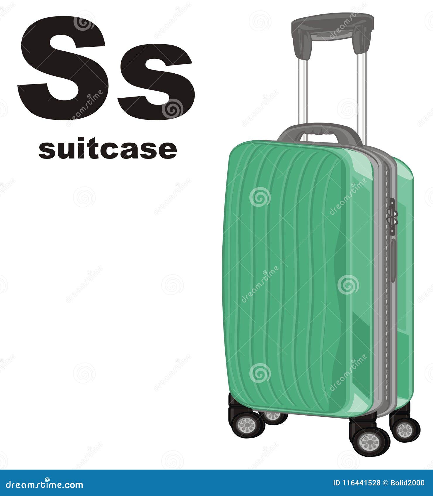 Suitcase and abc stock illustration. Illustration of name - 116441528
