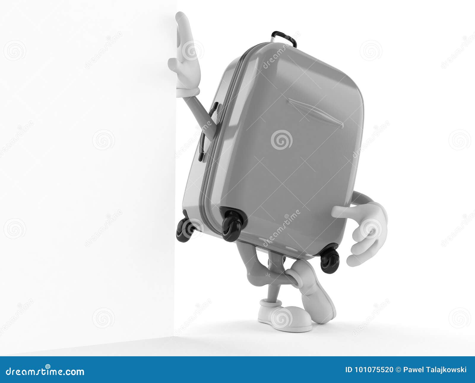 Suitcase character stock illustration. Illustration of luggage - 101075520