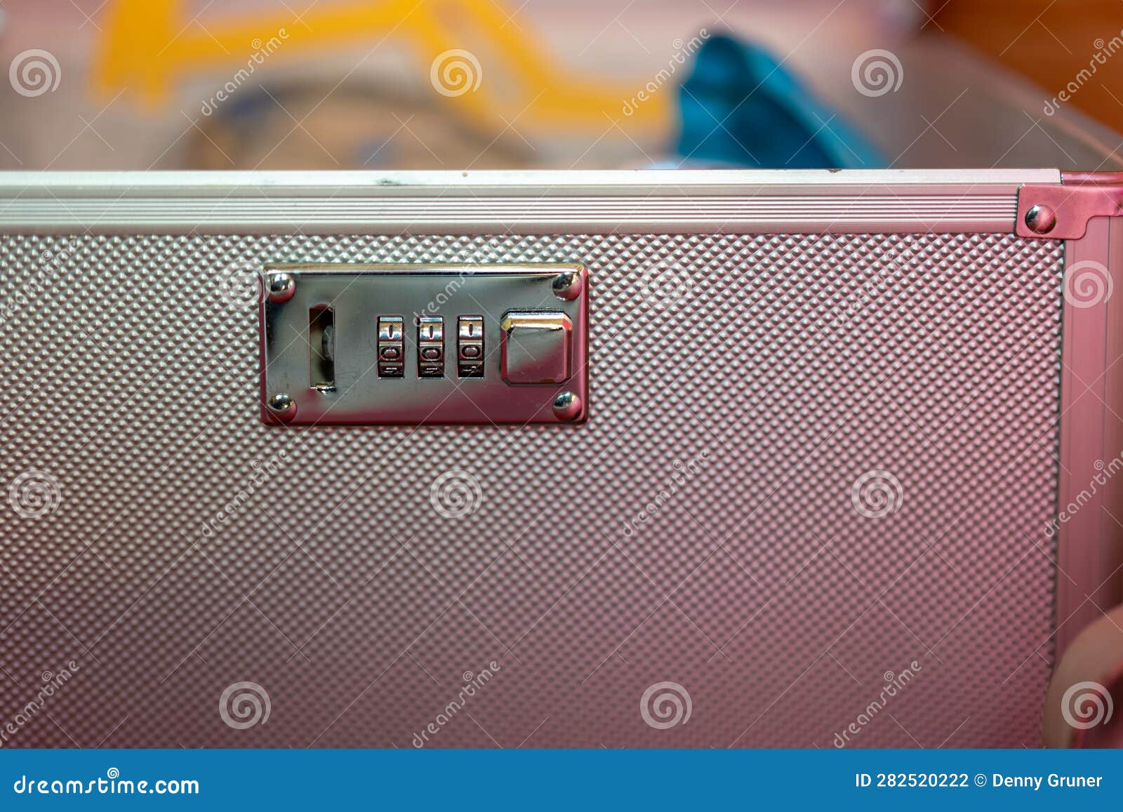A Suitcase with a Combination Lock Stock Photo - Image of secret, guard ...