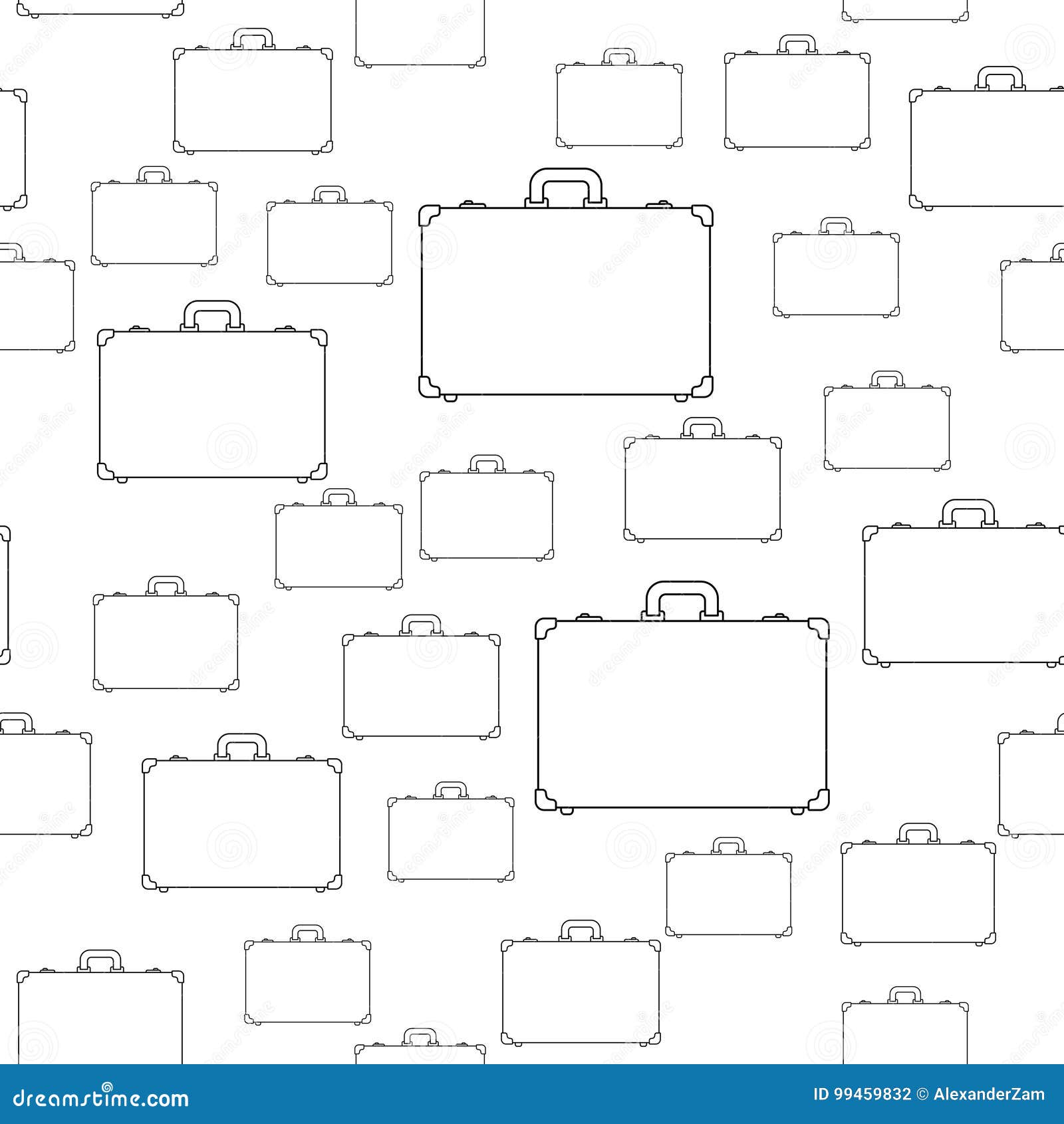 Suitcase contour pattern stock vector. Illustration of handle - 99459832