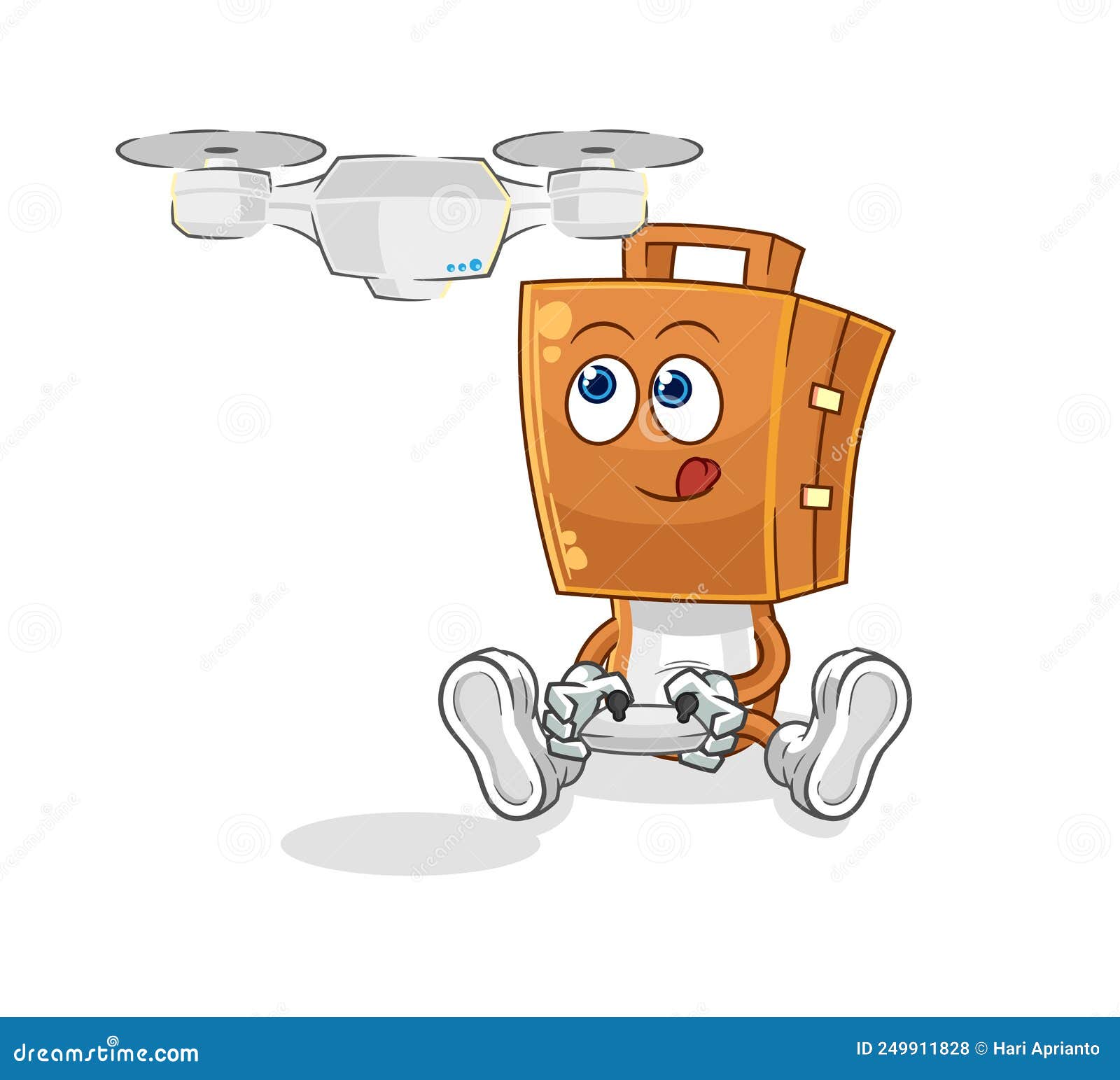 Head With FPV Drone Goggles Vector Concept Colored Icon | CartoonDealer ...
