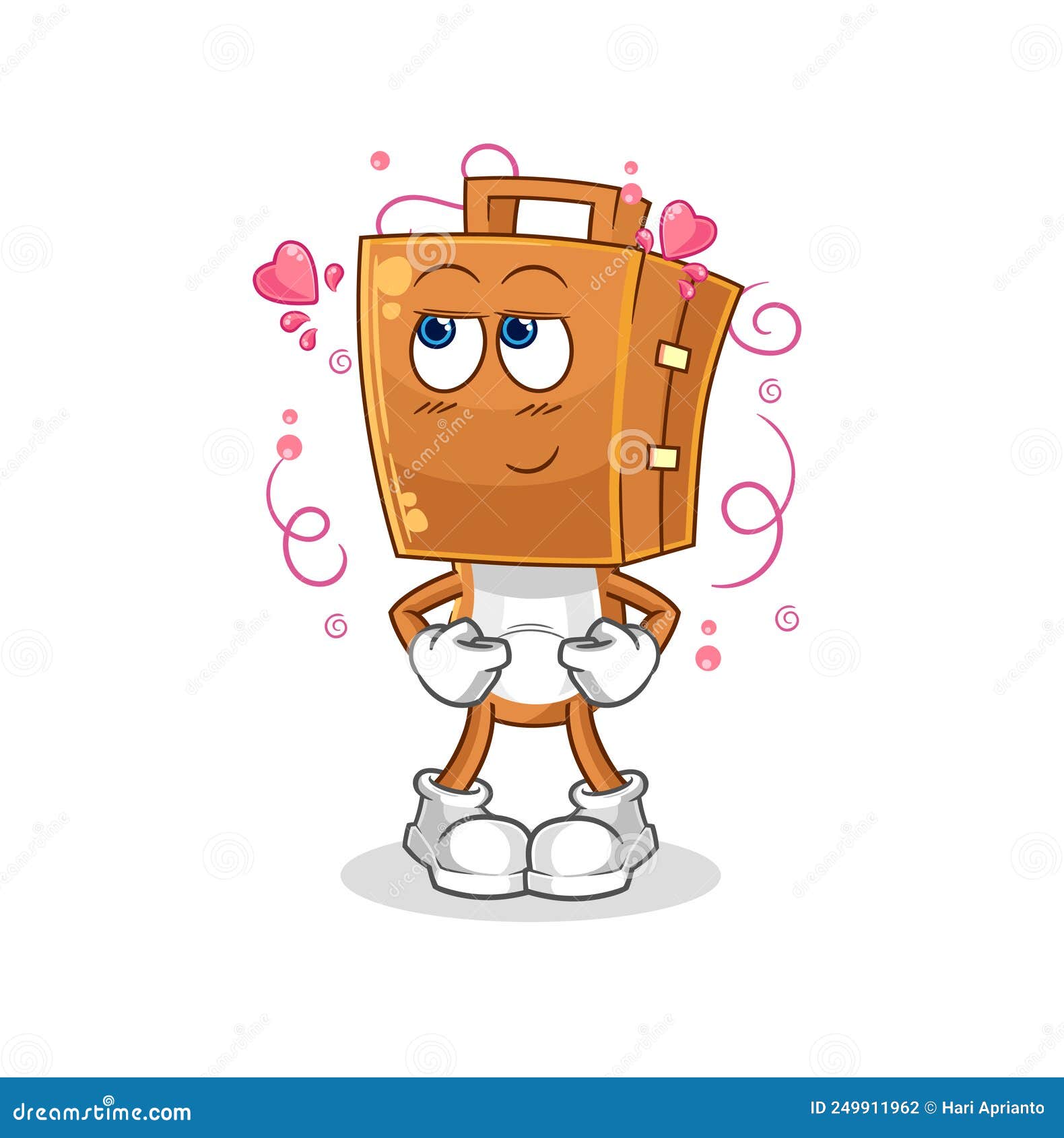 Suitcase Head Chewing Gum Vector. Cartoon Character | CartoonDealer.com ...