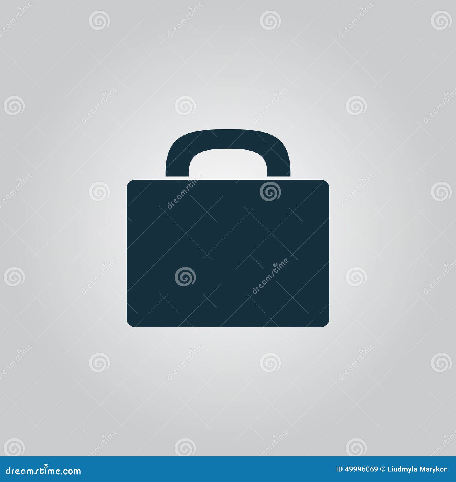 Suitcase icon stock vector. Illustration of case, accessory - 49996069