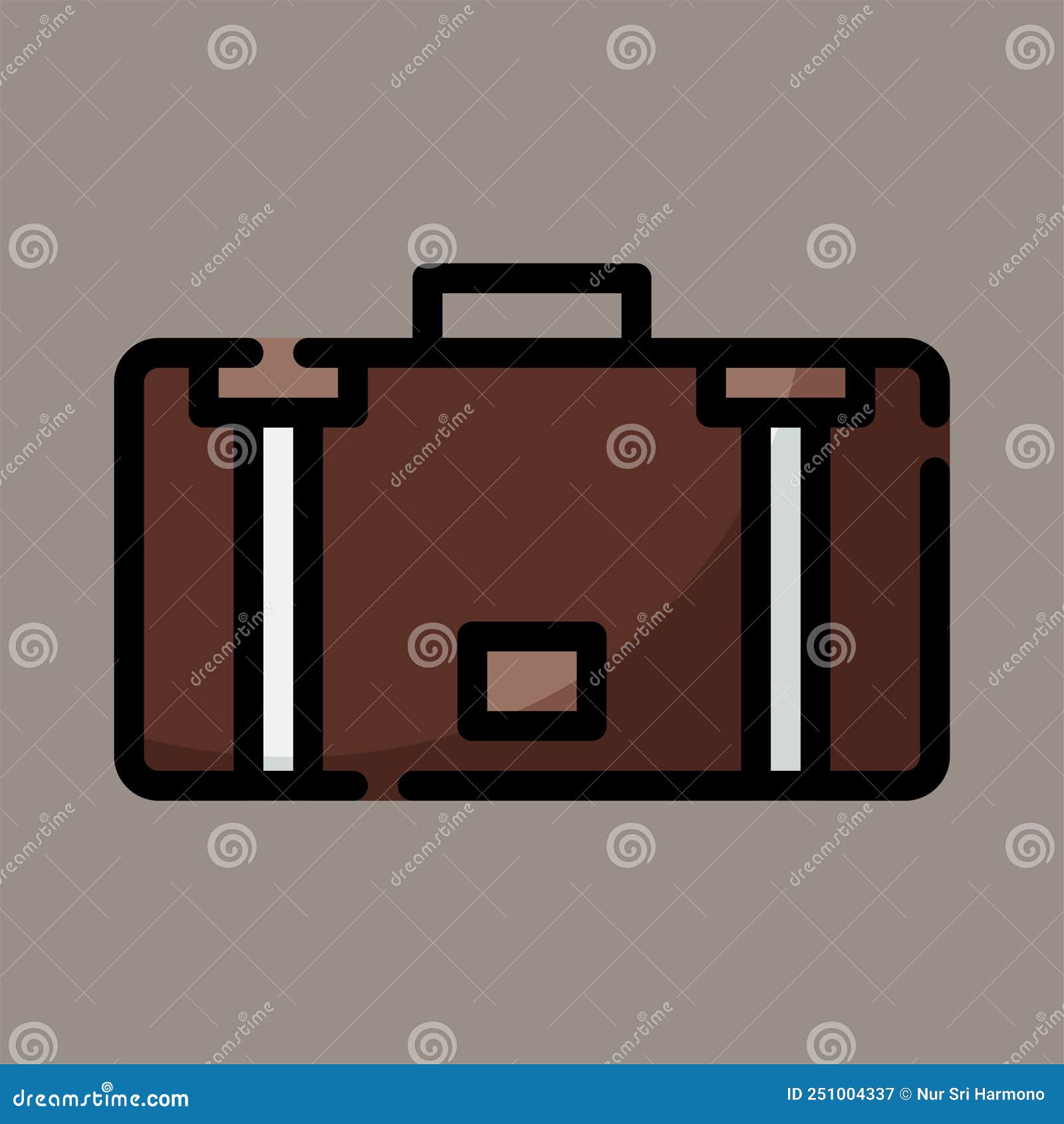 Suitcase Icon Isolated with Gray Background. Stock Vector ...