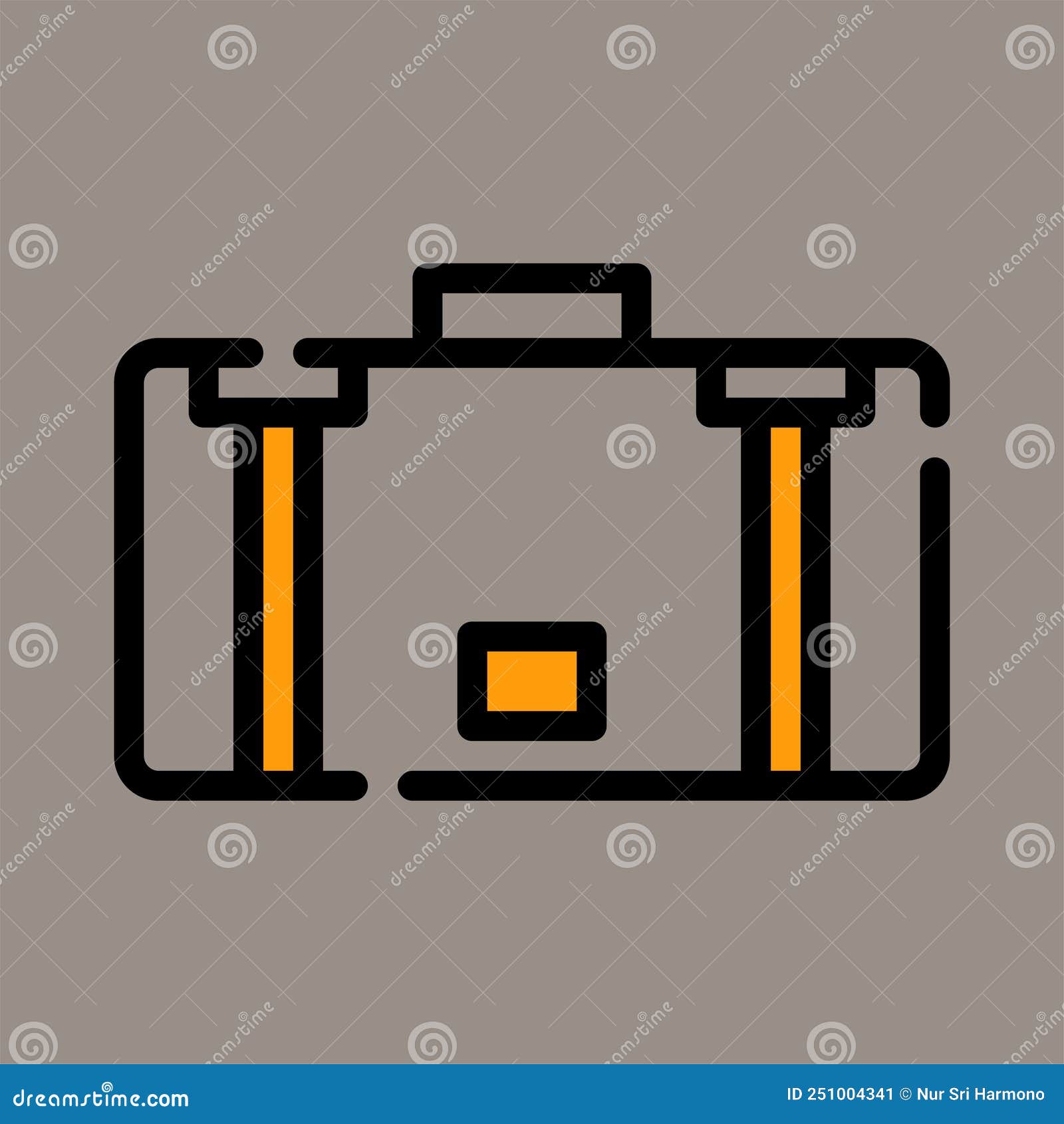 Suitcase Icon Isolated with Gray Background. Stock Vector ...