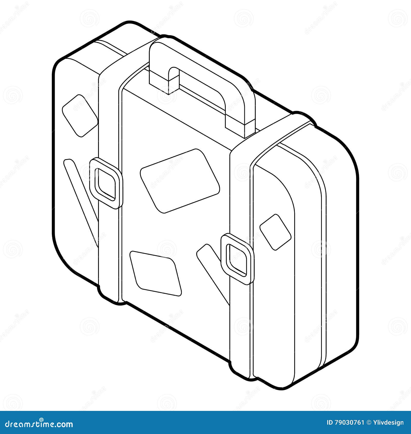 Suitcase Icon, Outline Style Stock Vector - Illustration of sign ...