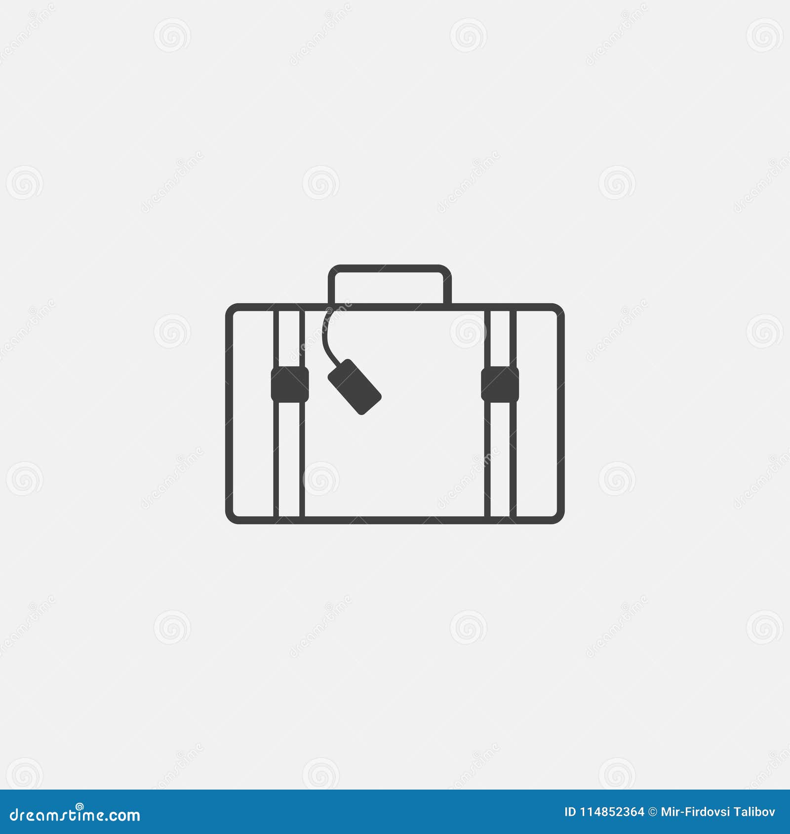 Suitcase icon vector stock illustration. Illustration of design - 114852364
