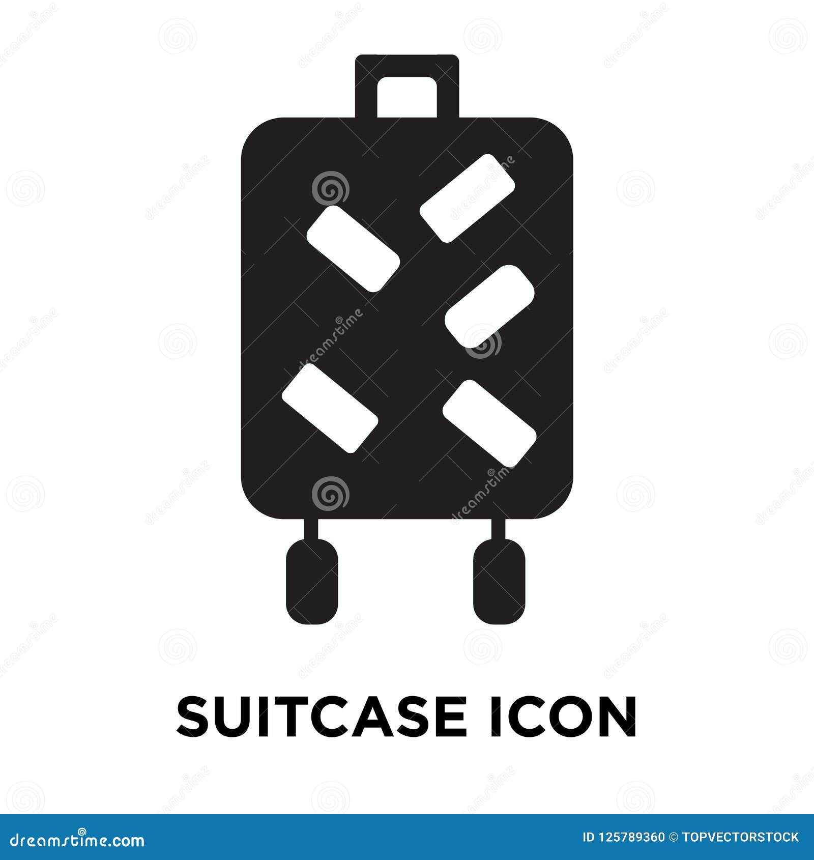 Suitcase Icon Vector Isolated on White Background, Logo Concept Stock ...