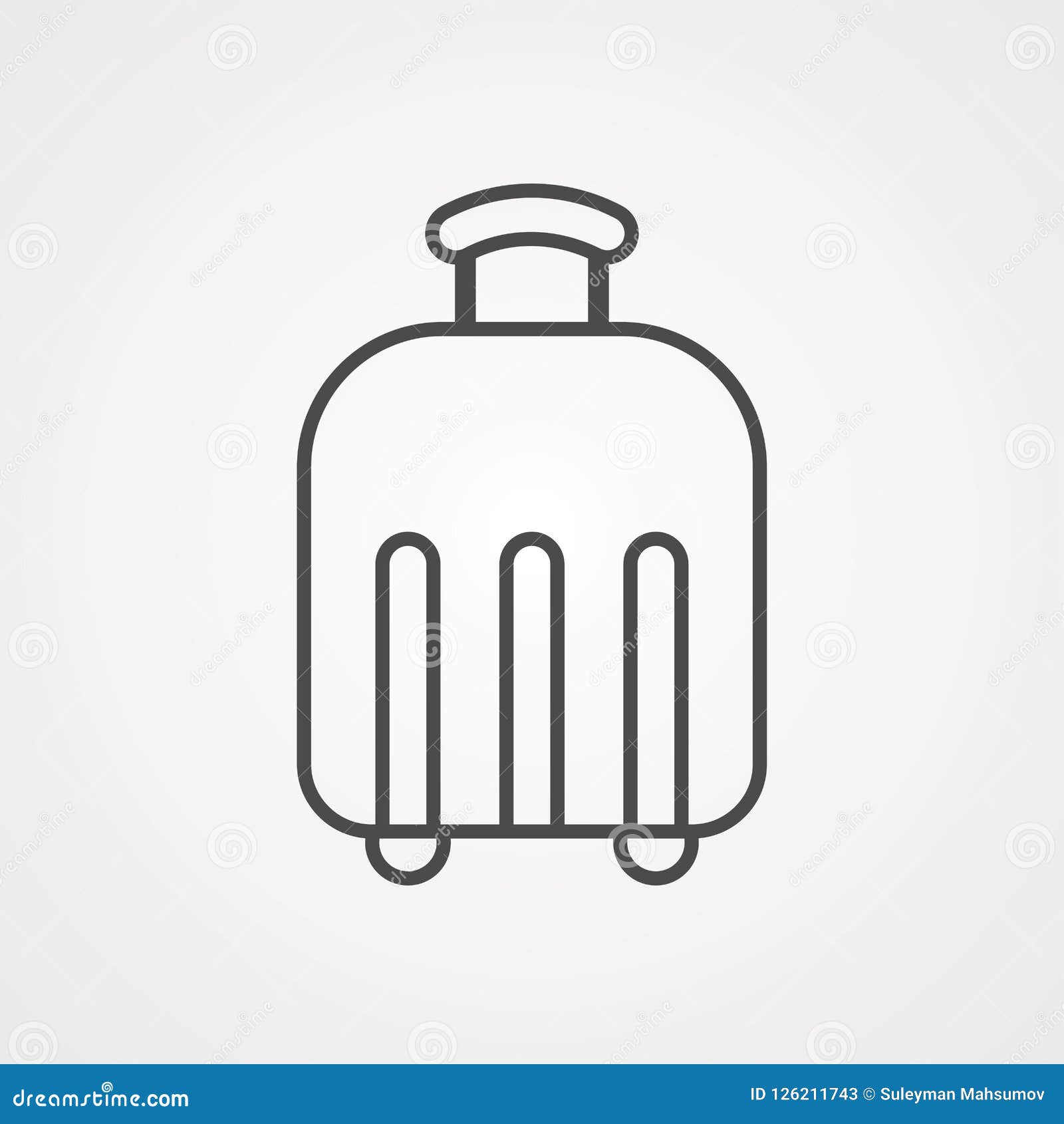 Suitcase Vector Icon Sign Symbol Stock Vector - Illustration of graphic ...