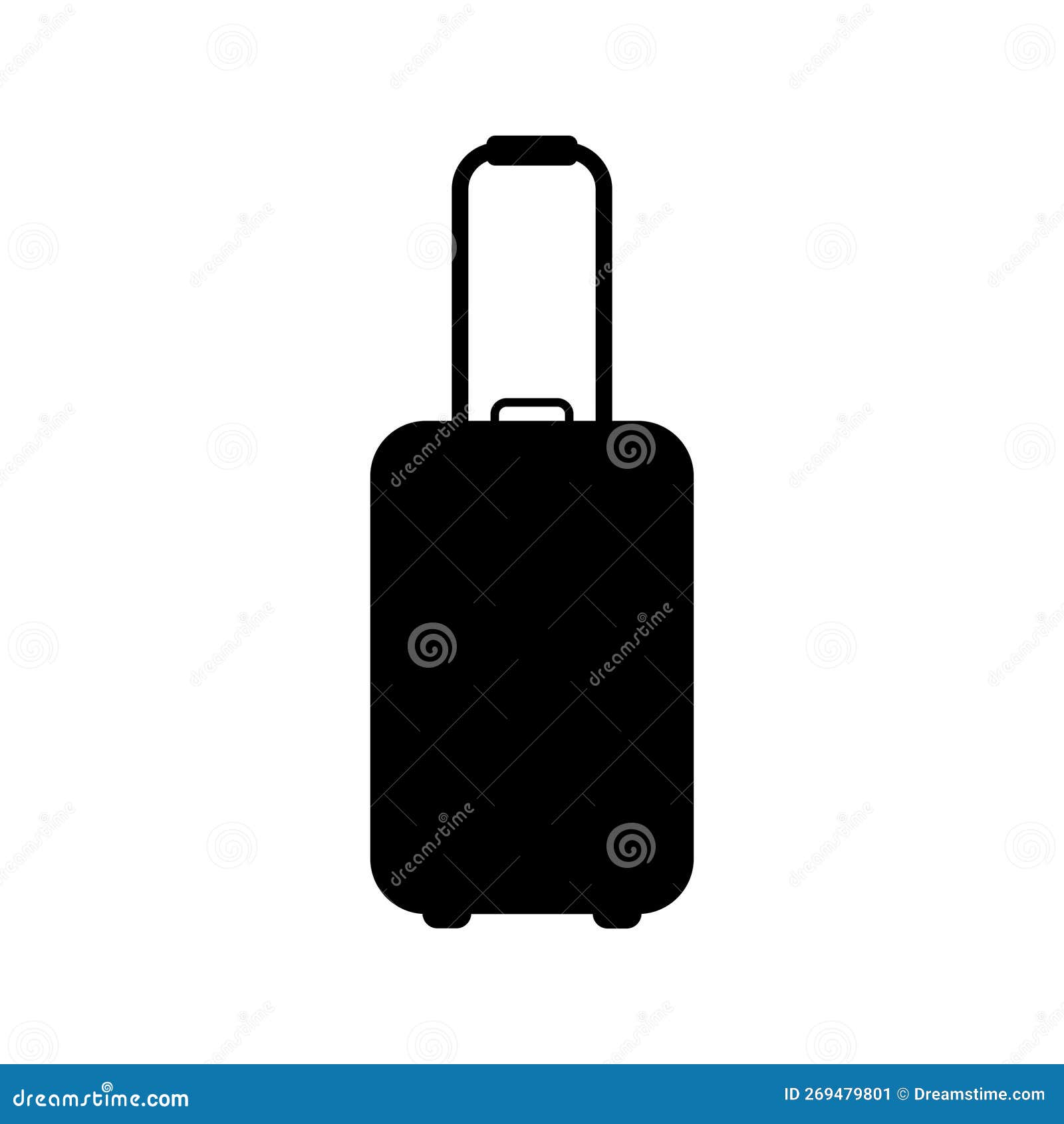 Suitcase icon on white stock vector. Illustration of white - 269479801