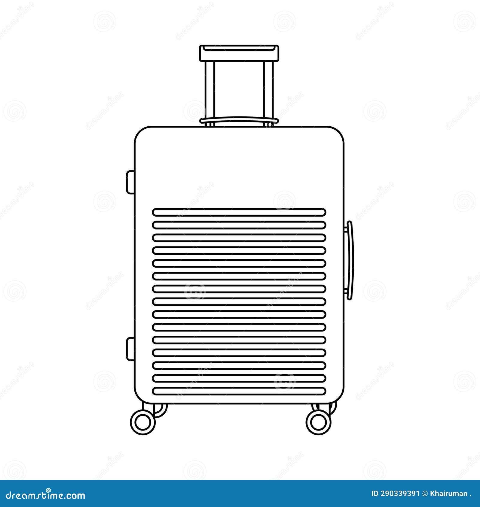 Suitcase Outline Icon Illustration on White Background Stock Vector ...