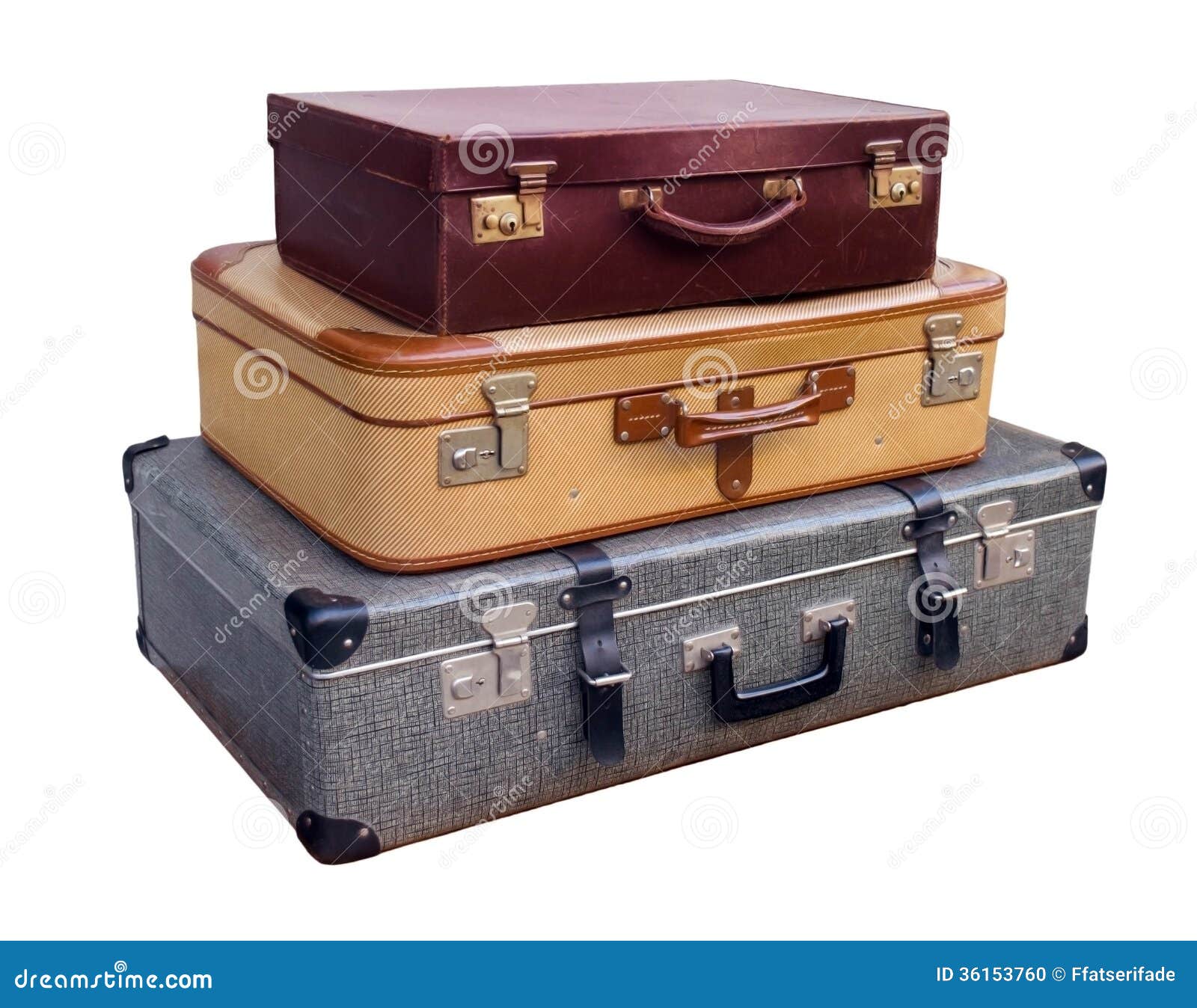 Suitcase stock photo. Image of retro, stack, holiday - 36153760