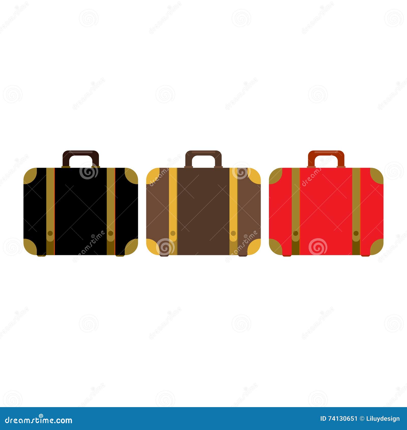 Suitcase Set Icon. Flat Design Style Modern Vector Illustration Stock ...