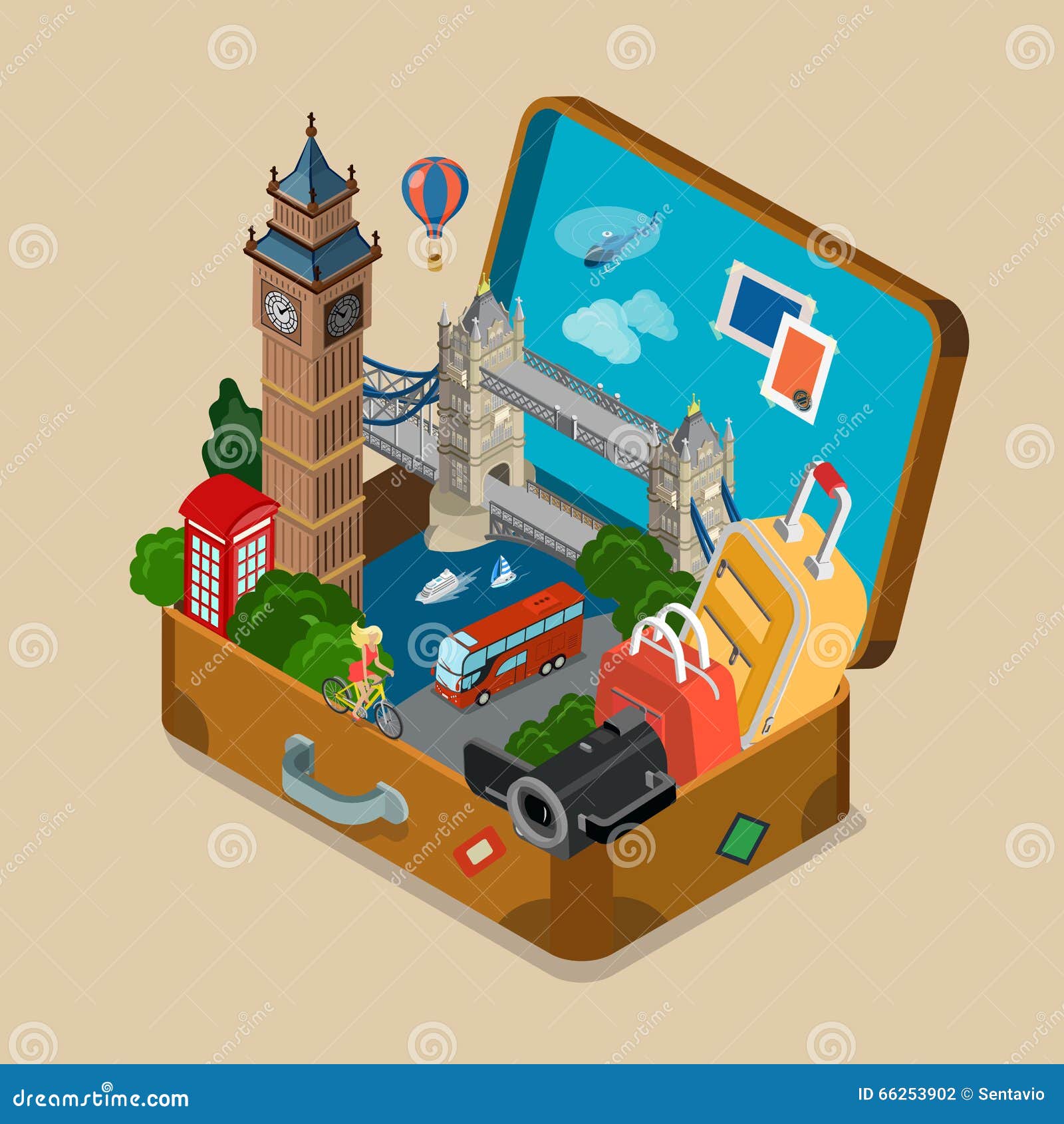 Big Ben Isometry London Landmark Clock Tower Of Palace Westminster Symbol British Architecture