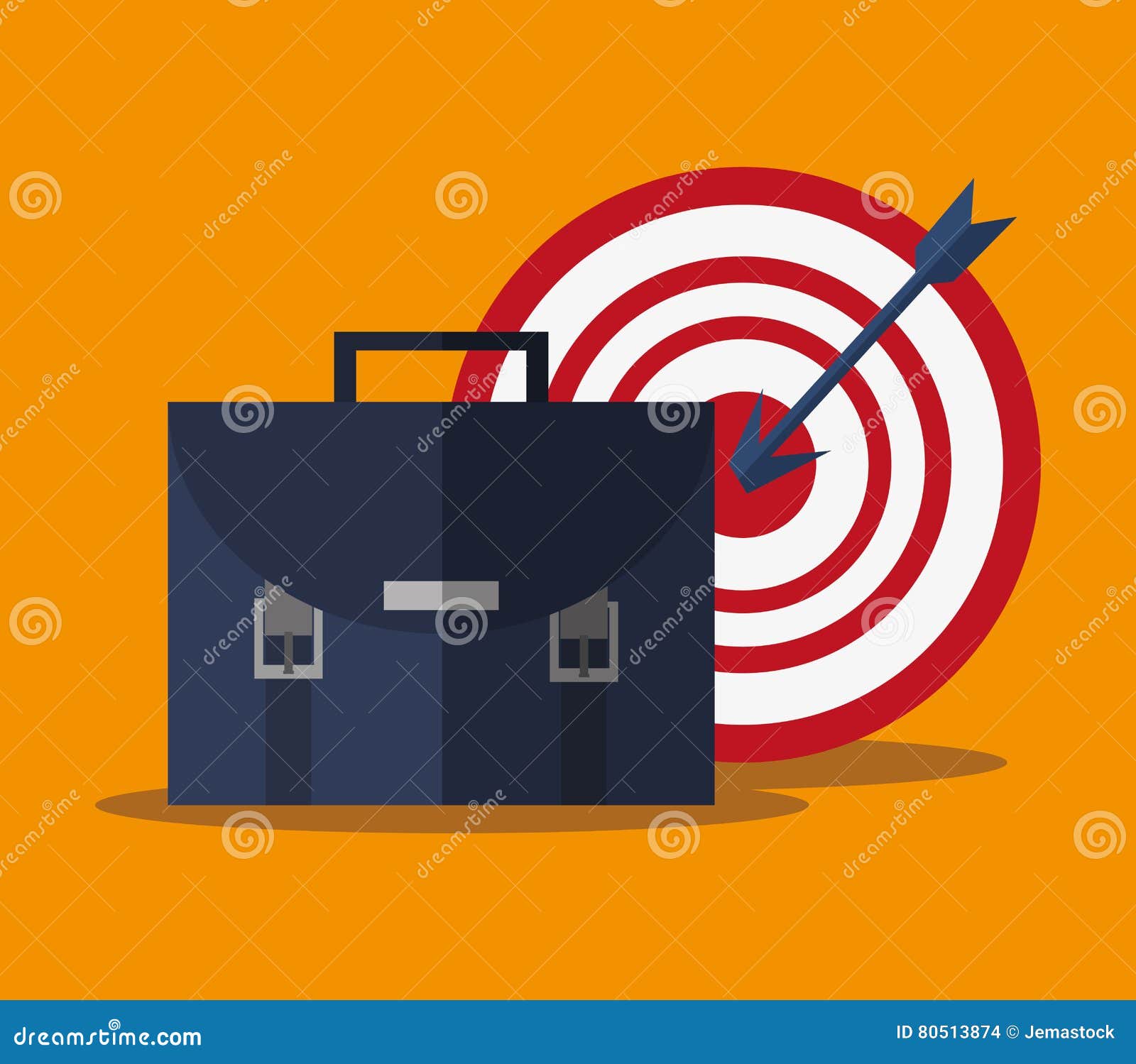 Suitcase and Target of Office and Work Design Stock Vector ...