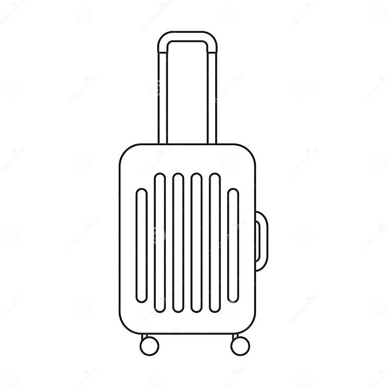 Suitcase Vector Icon.Outline Vector Icon Isolated on White Background ...