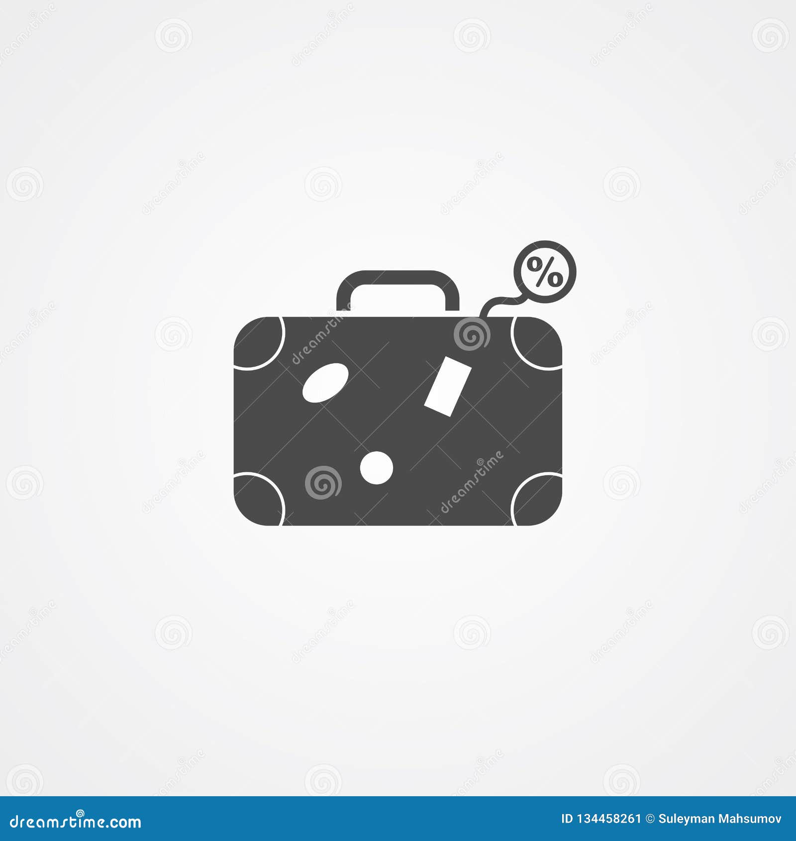 Suitcase Vector Icon Sign Symbol Stock Vector - Illustration of office ...