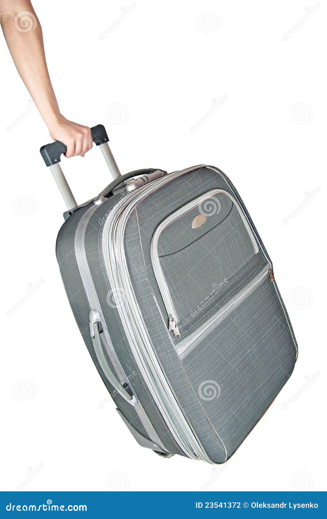 Suitcase on wheels stock photo. Image of business, handle - 23541372