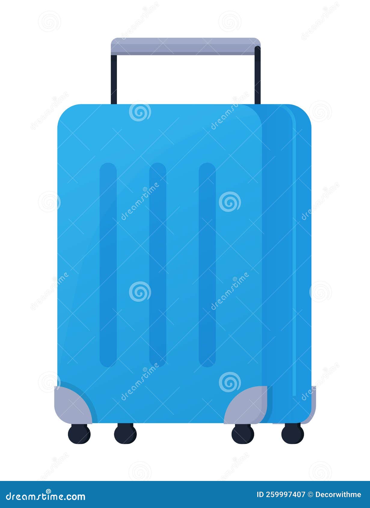 Suitcase on Wheels - Modern Flat Design Style Single Isolated Image ...