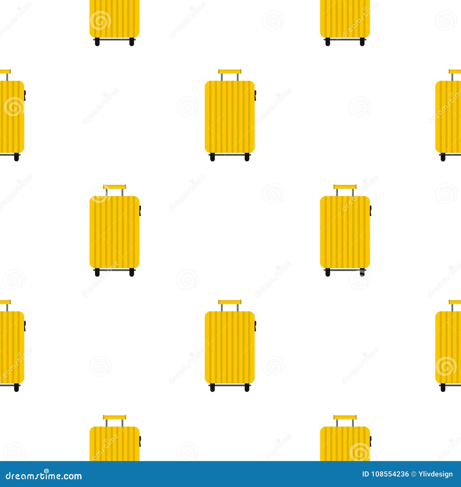 Suitcase on Wheels Pattern Seamless Stock Vector - Illustration of ...