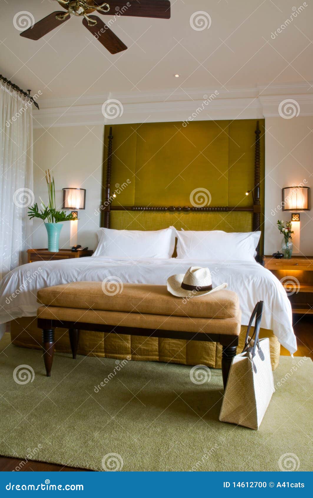 Suite Bed Room of a Luxury Resort Stock Photo - Image of elegant ...