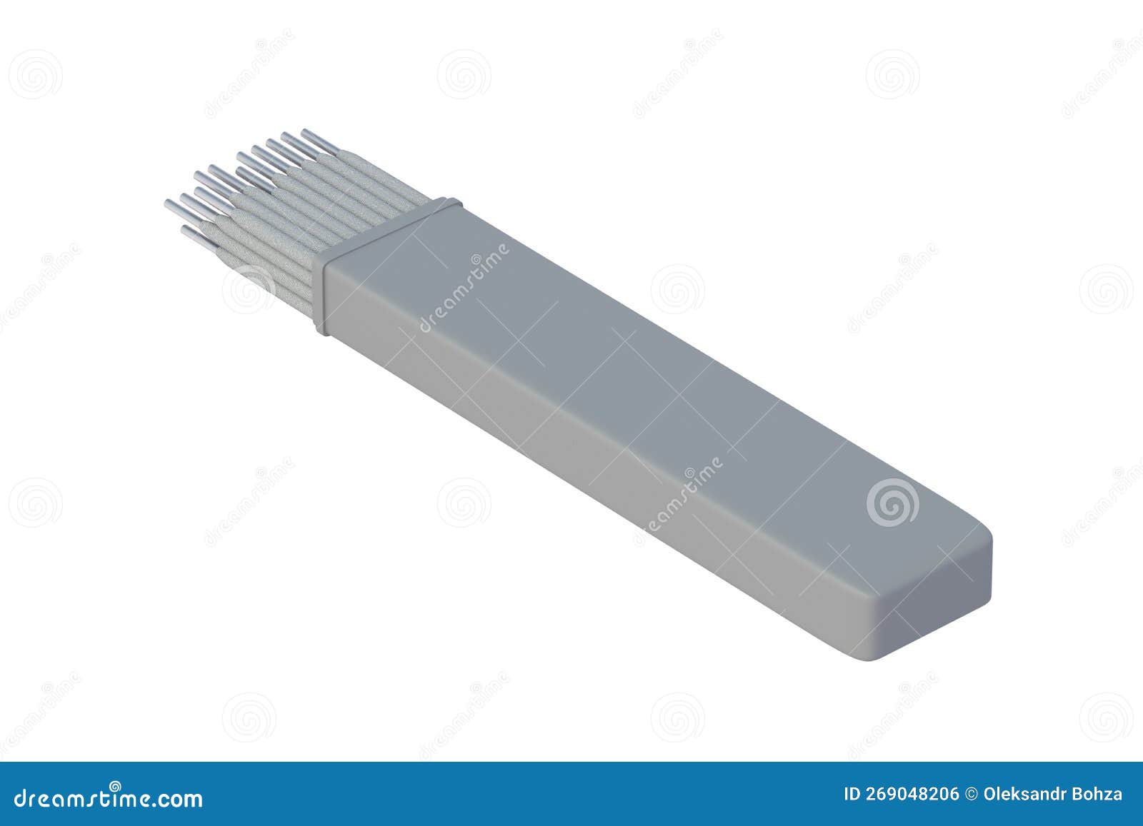 Suite of Welding Electrodes in Case Isolated on White Background Stock ...