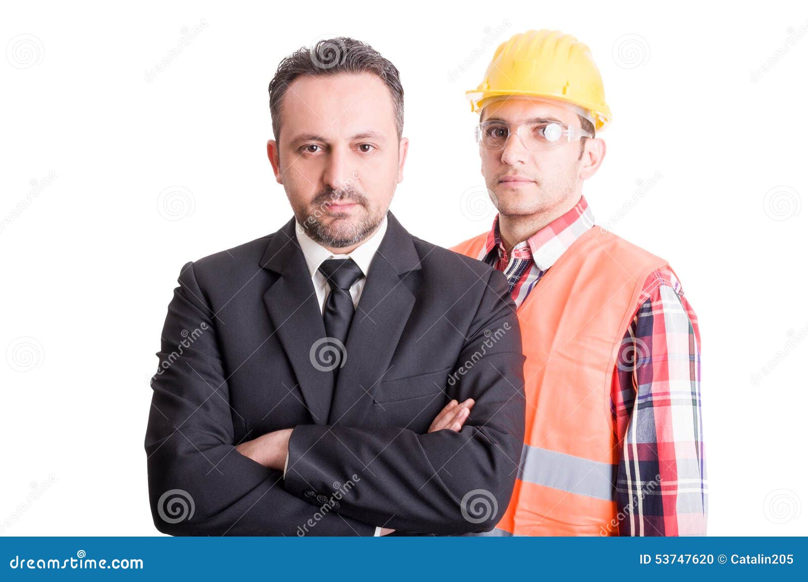 Suited Contractor and Professional Builder Stock Photo - Image of ...