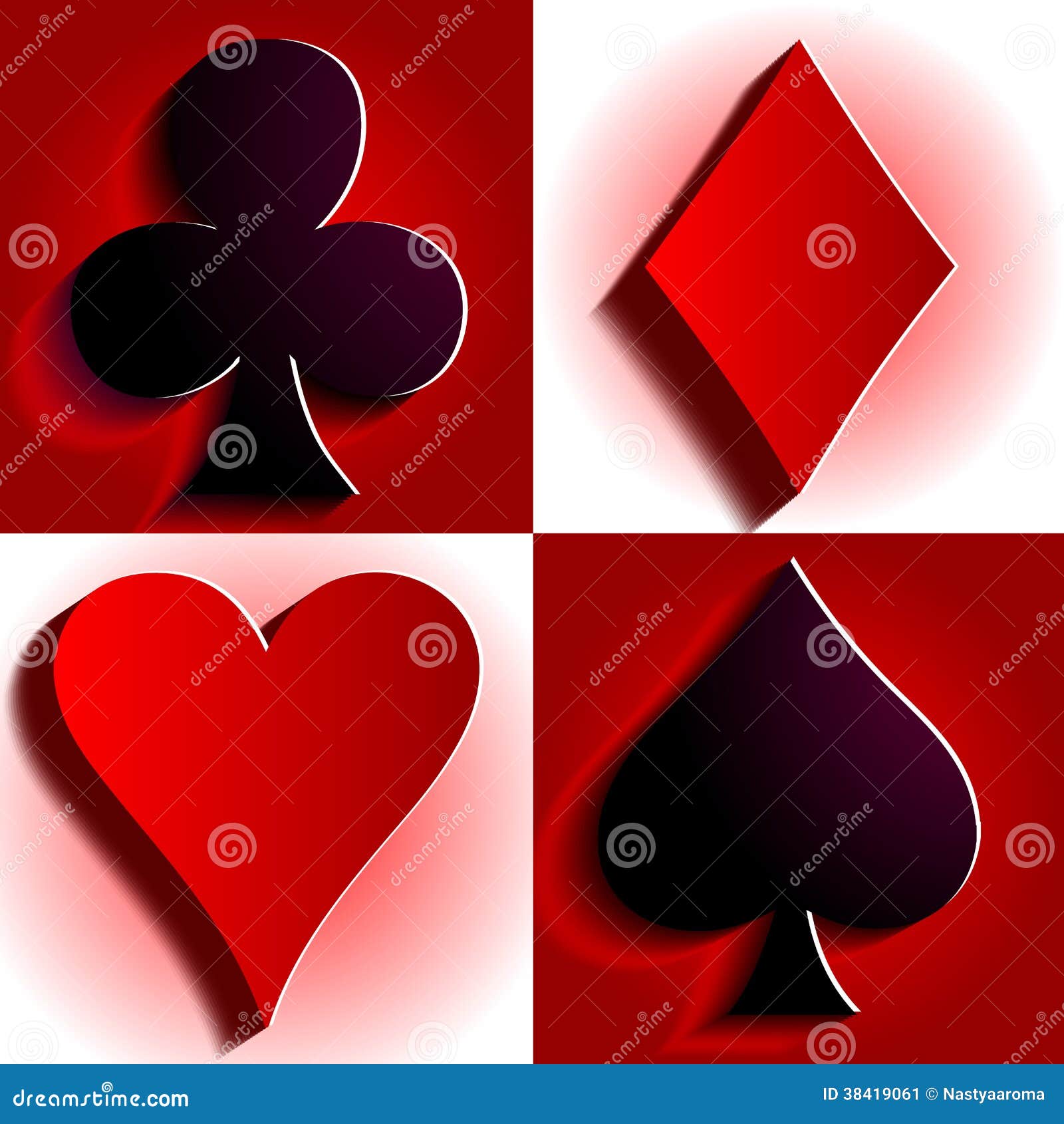 Suits of cards stock illustration. Illustration of dealer - 38419061