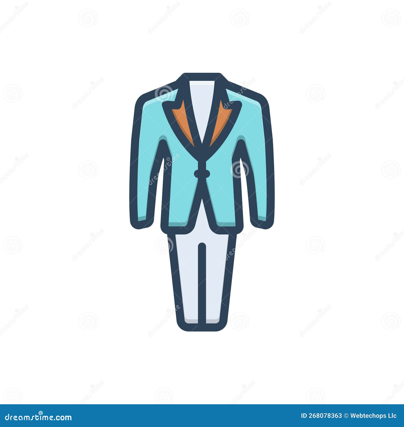 Color Illustration Icon for Suits, Blazer and Jacket Stock Illustration ...