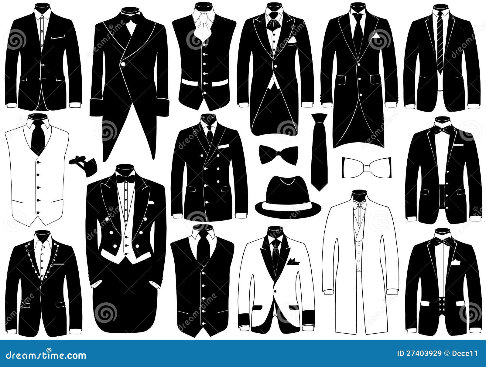Suits Illustration Set stock vector. Illustration of clothes - 27403929