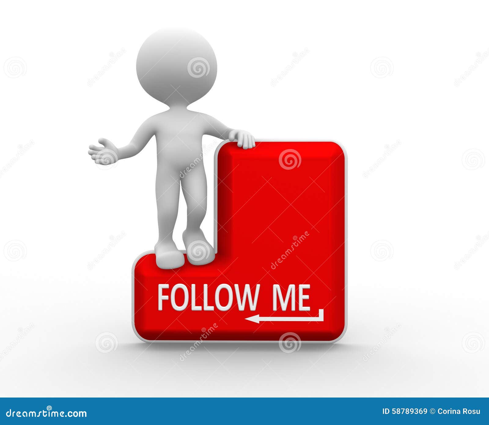 Suivez-moi illustration stock. Illustration du medias - 58789369