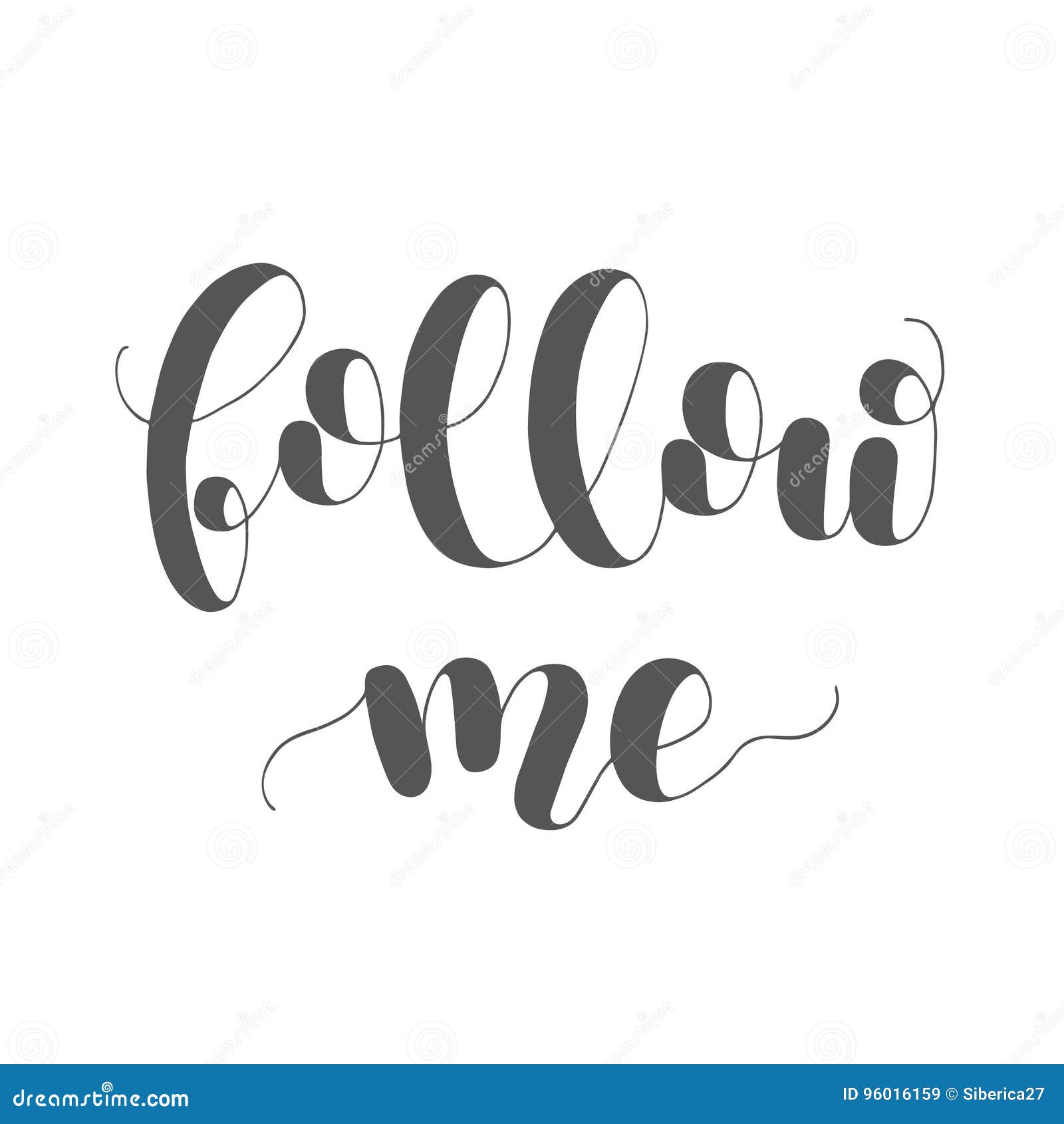Suivez-moi Illustration De Lettrage Illustration Stock - Illustration ...