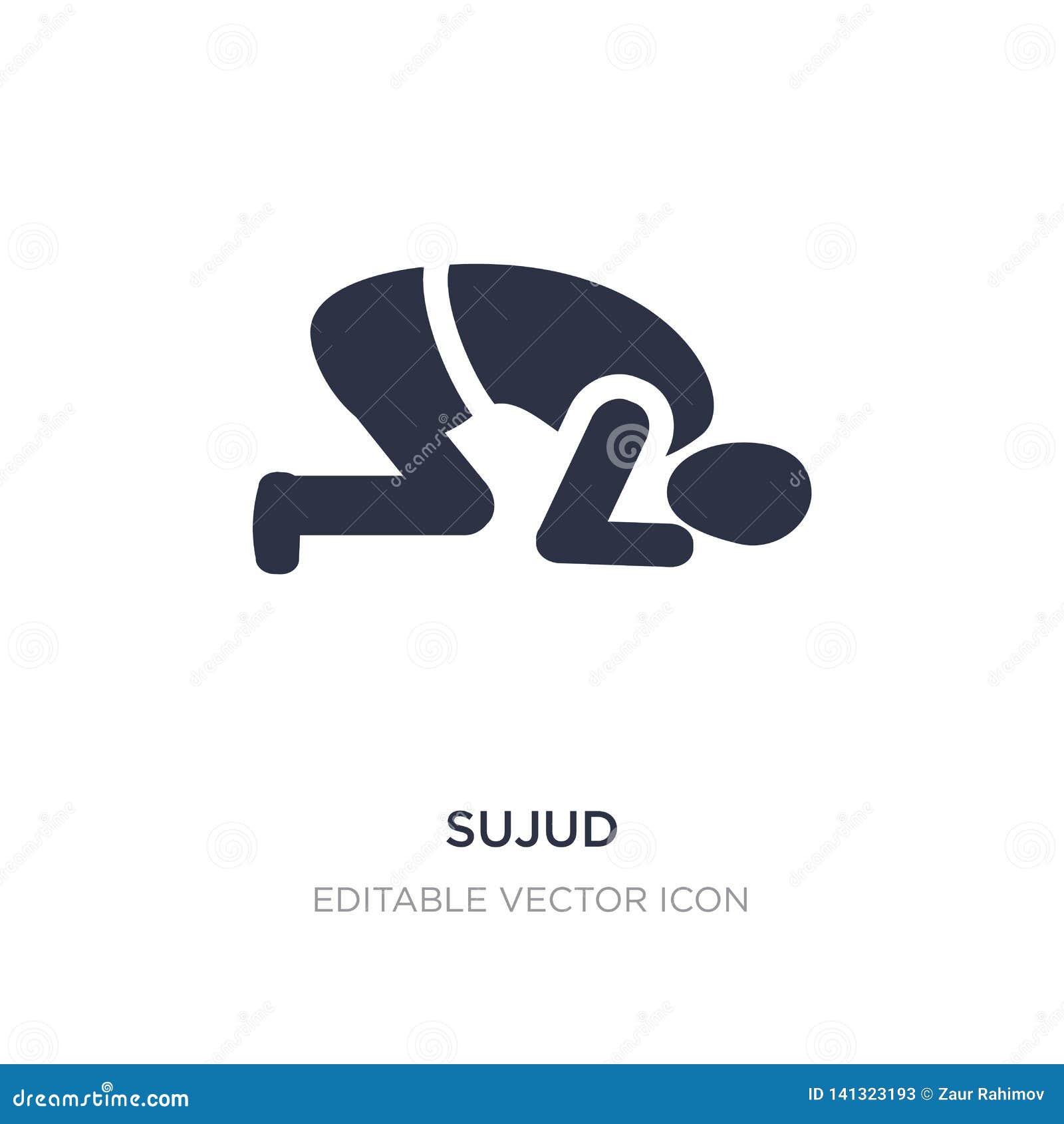 Sujud Icon On White Background. Simple Element Illustration From People ...