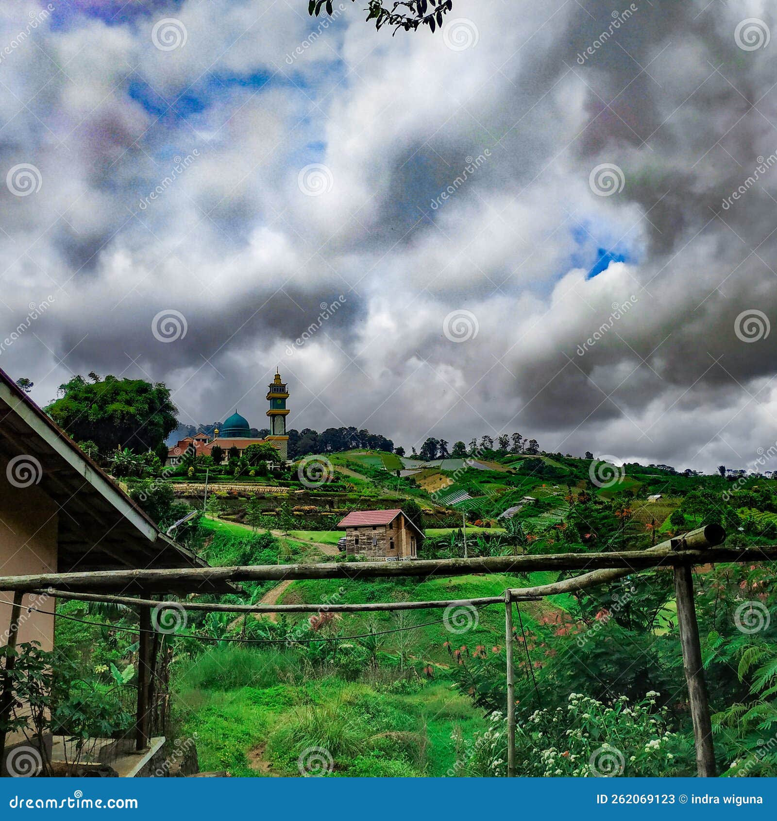 Sukabumi Indonesia Jawa Mountain Grass Cloud Stock Image - Image of ...