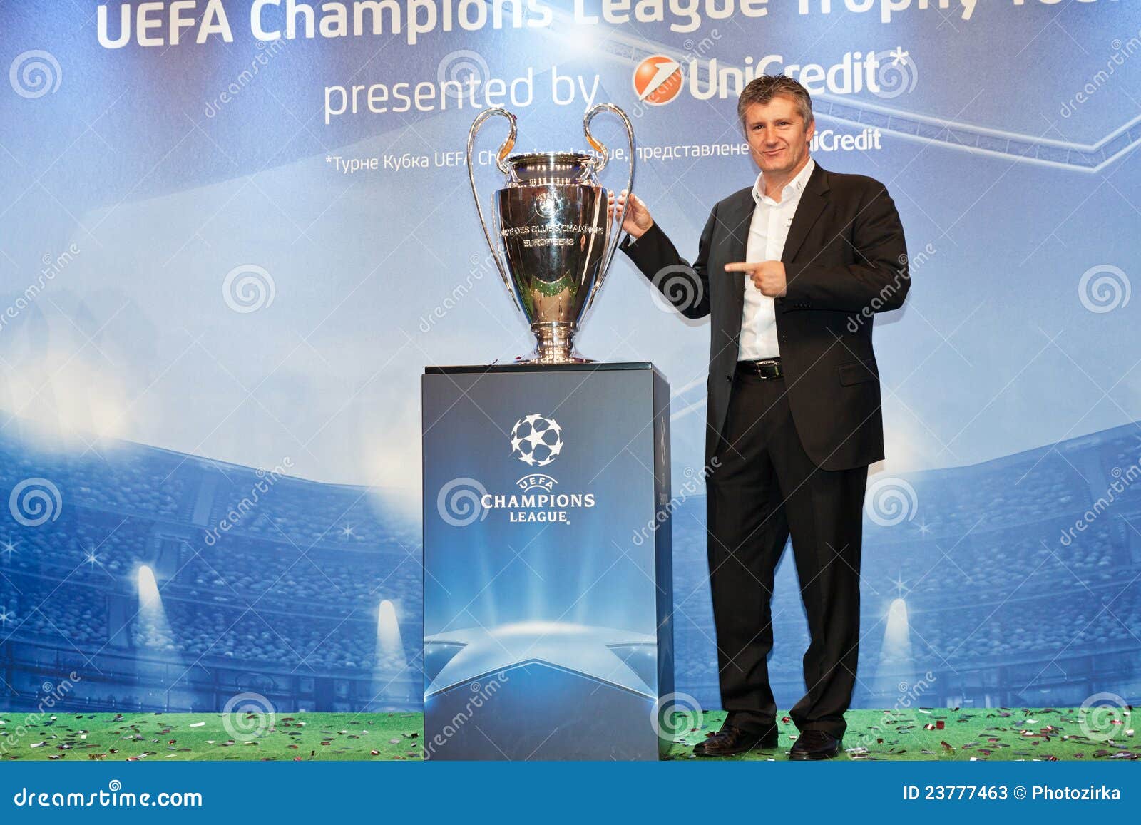Suker with Champions League Cup Editorial Stock Photo - Image of sport ...
