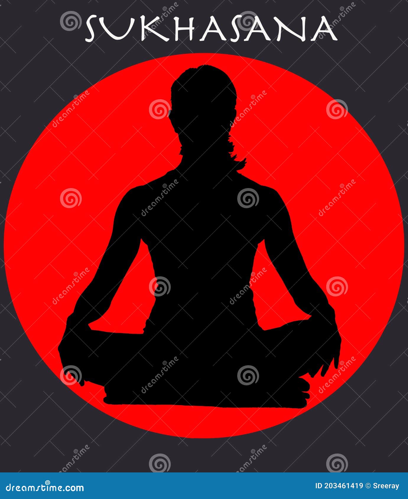 Sukhasana Yoga Pose, Vector Flat Style Design Illustration ... Sukhasana Yoga Pose, Vector Flat Style Design Illustration ...