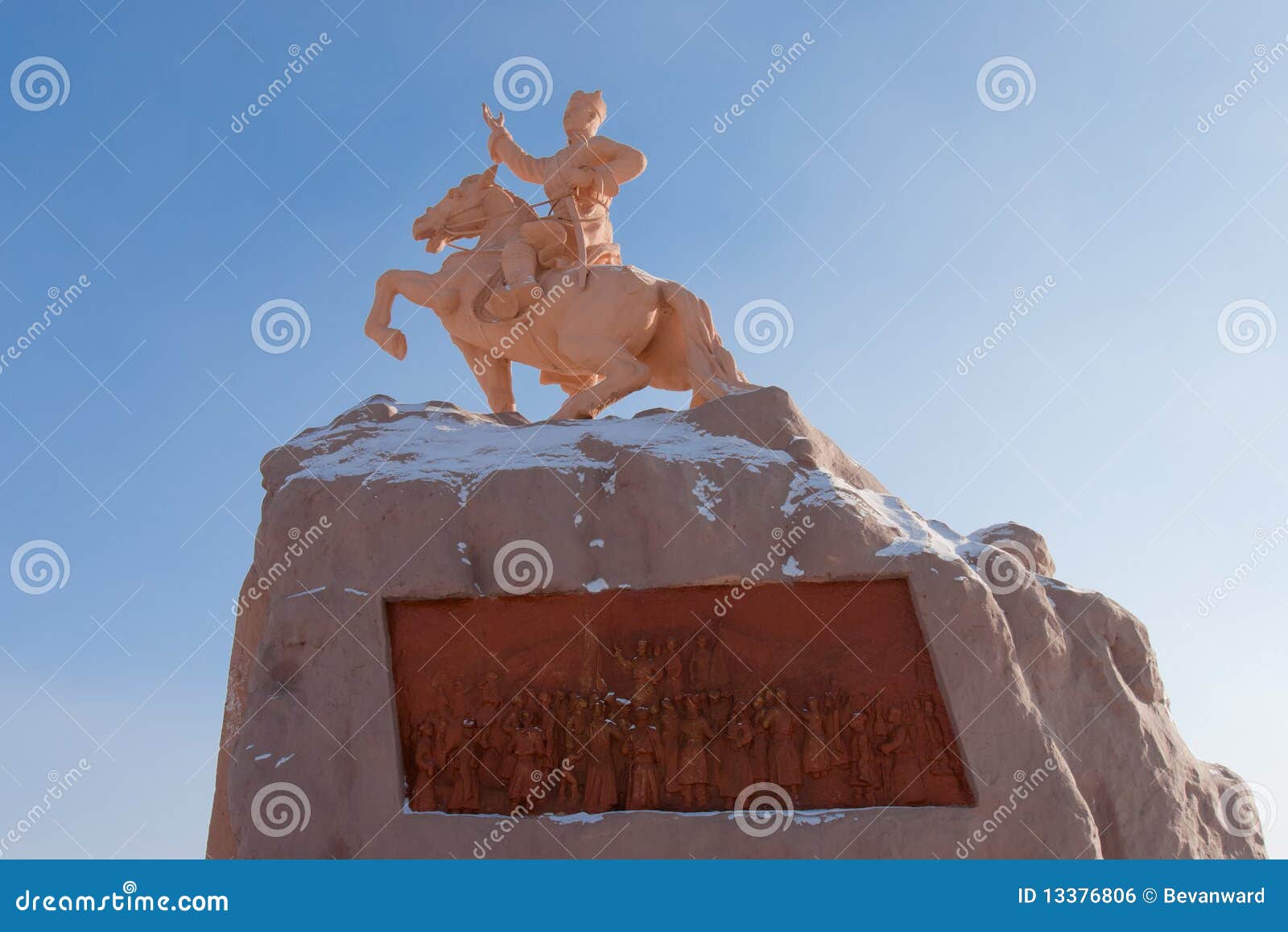 Sukhbaatar statue stock photo. Image of warrior, mongolia - 13376806