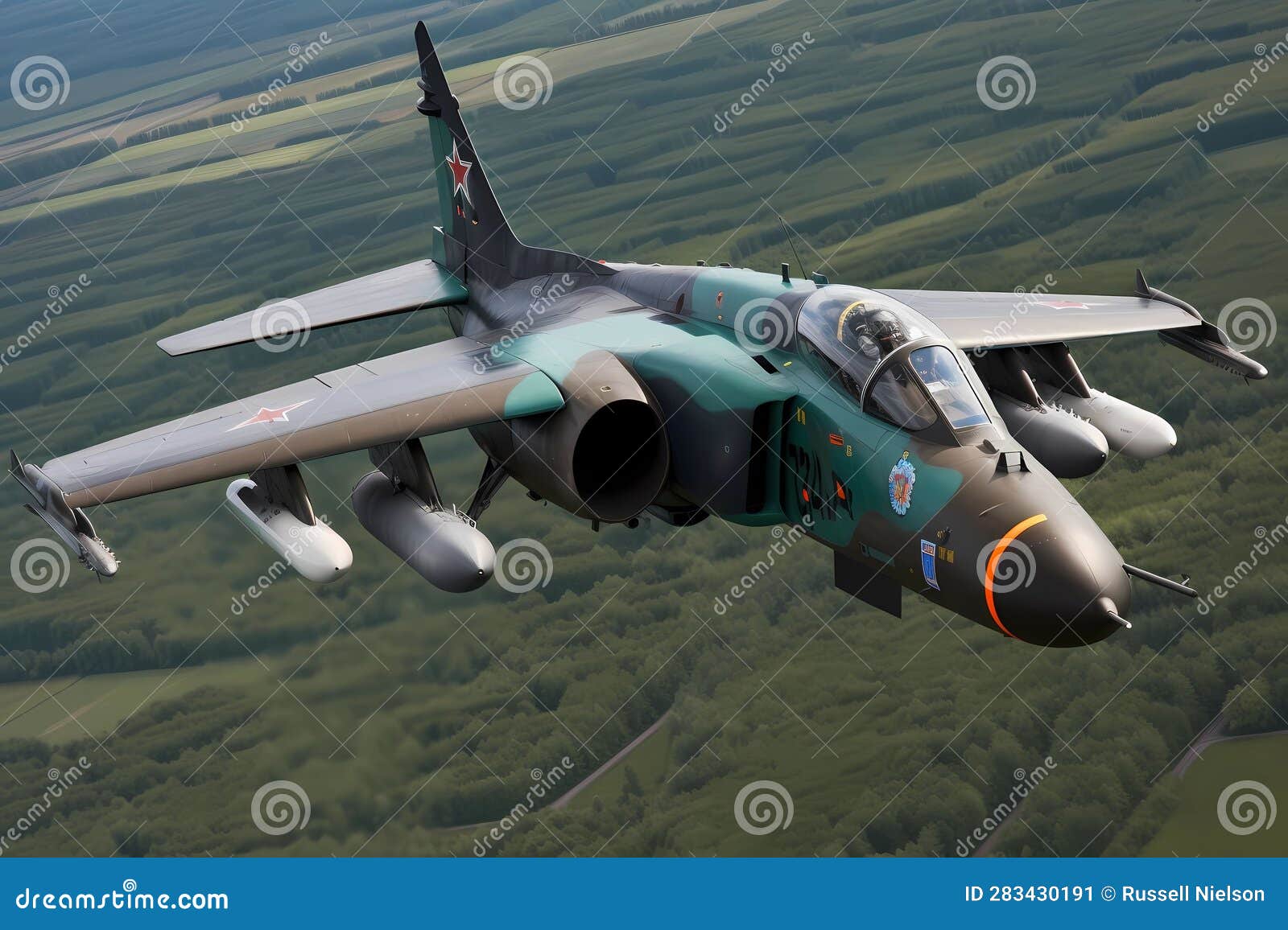 Sukhoi Su-25 - Soviet Union (Generative AI) Stock Illustration ...