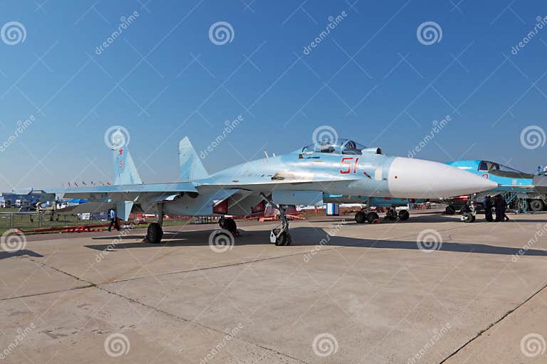Sukhoi Su-27, side view editorial image. Image of blue - 22107035
