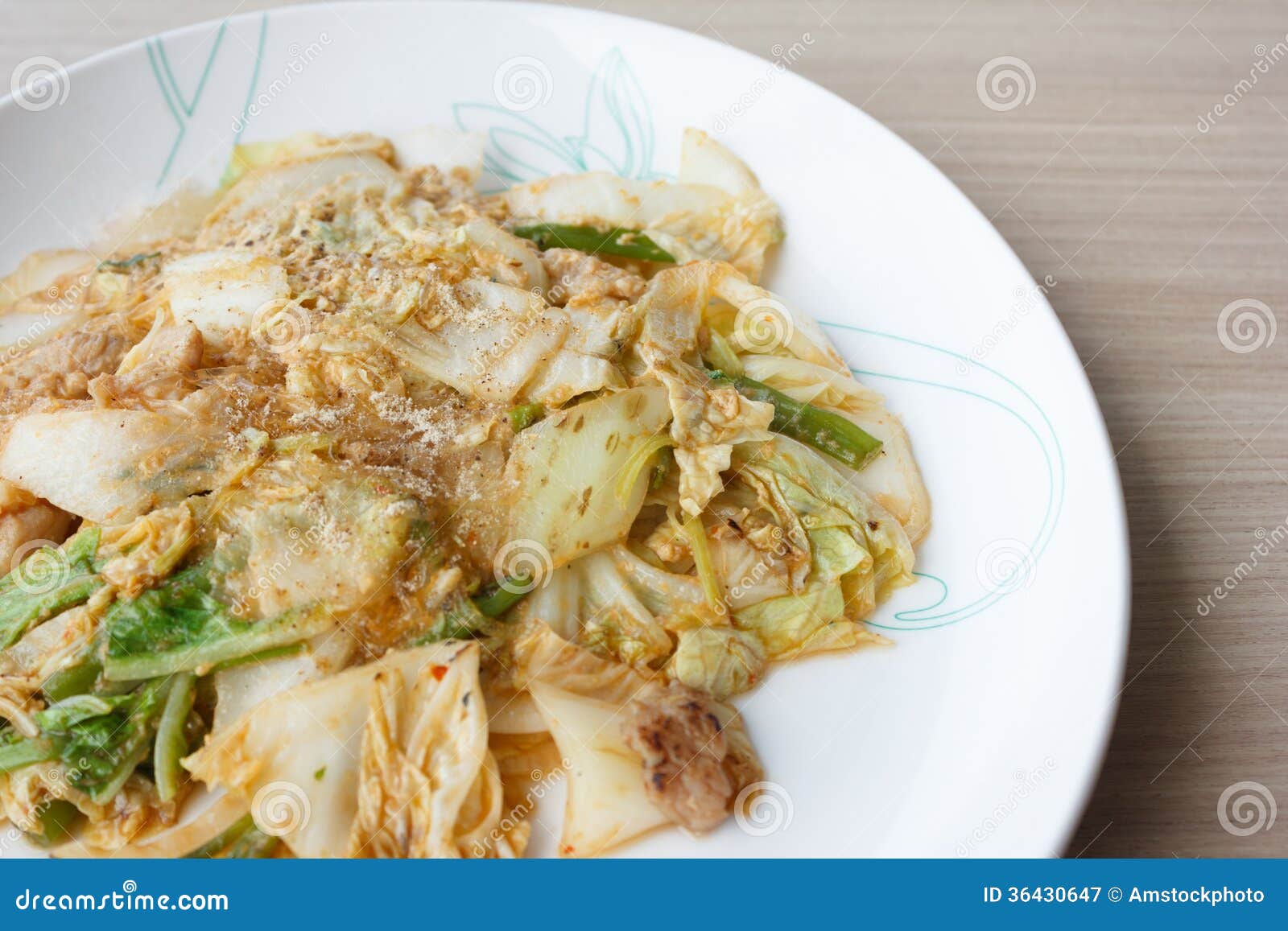 Suki Dry Fried Vermicelli With Cabbage Stock Image - Image of gourmet ...