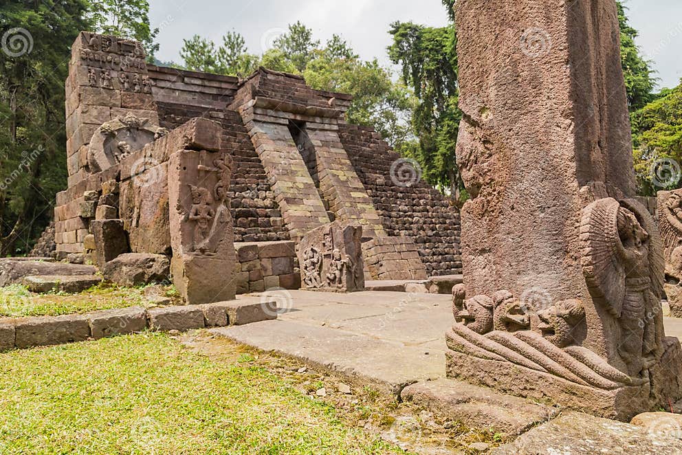 The Sukuh temple stock image. Image of erotic, pyramid - 187278255