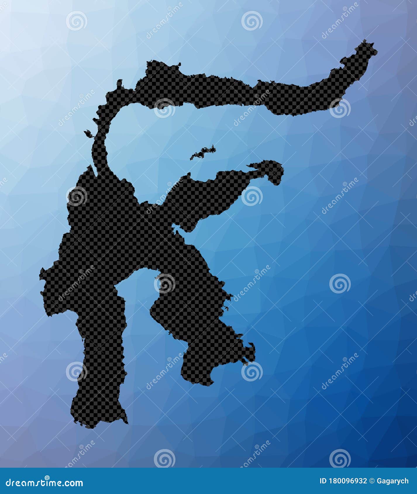 Low Poly Map Of Sulawesi. Vector Illustration | CartoonDealer.com ...