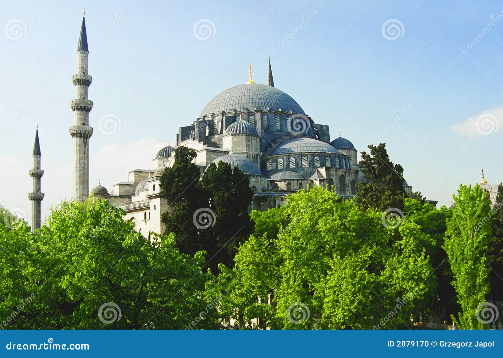Suleiman Mosque in Istanbul Stock Photo - Image of blue, minaret: 2079170