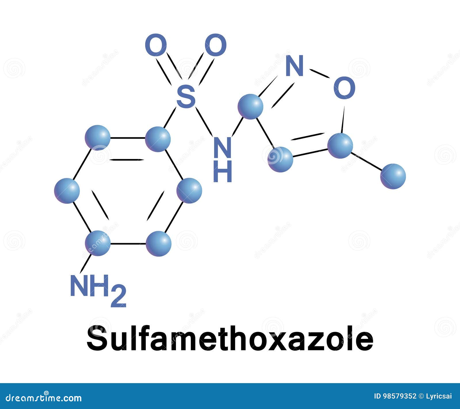 Sulfamethoxazole Ist Ein Antibiotikum Vektor Abbildung - Illustration ...