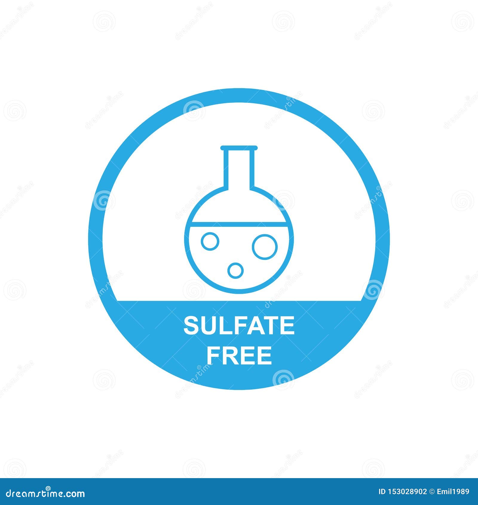 Sulfate Free Icon Symbol Simple Design Stock Vector - Illustration of ...