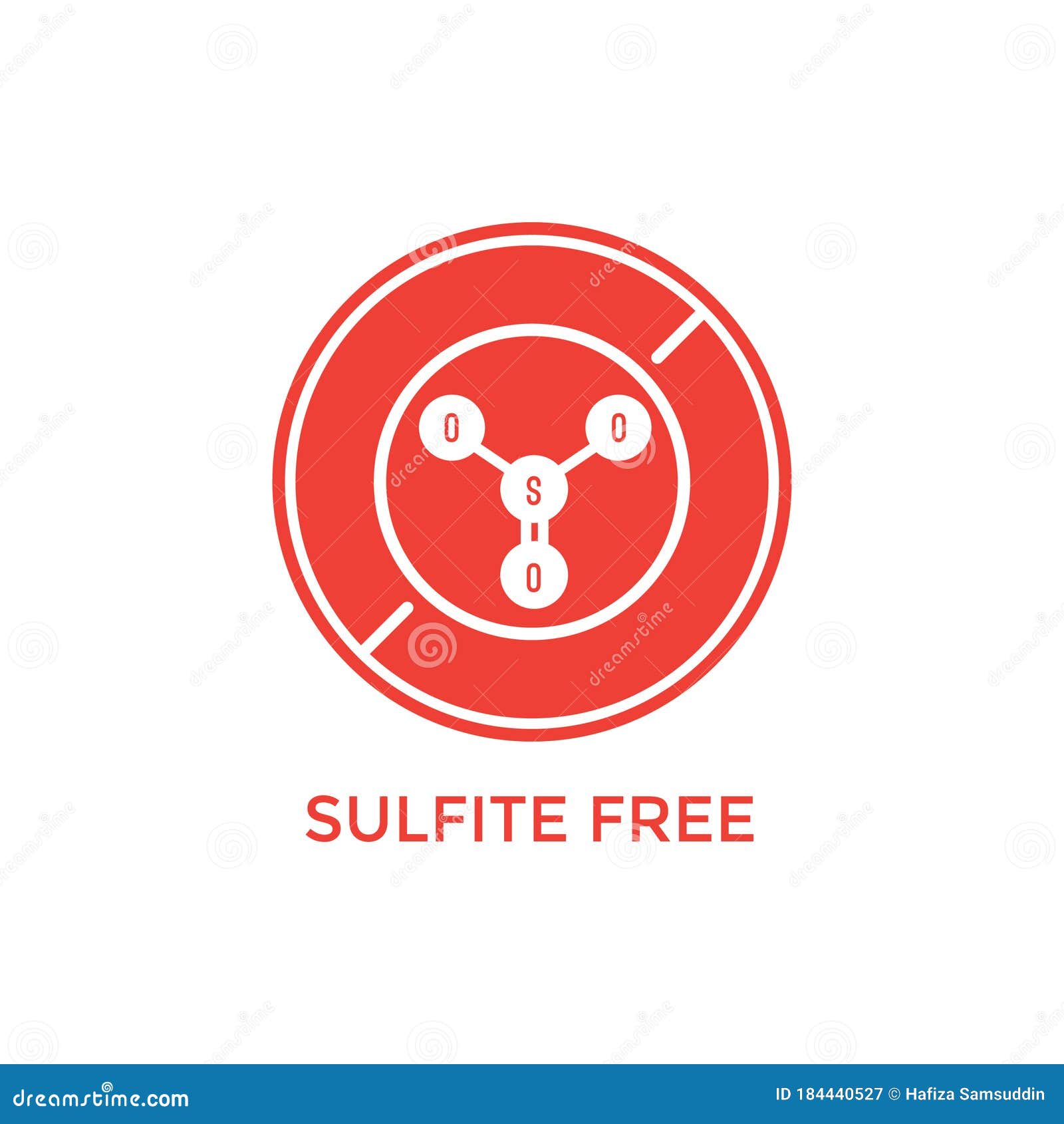 Sulfite Free Label. Vector Illustration Decorative Background Design ...