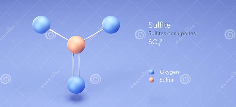 Sulfite, Molecular Structures, Sulphite, 3d Model, Structural Chemical ...