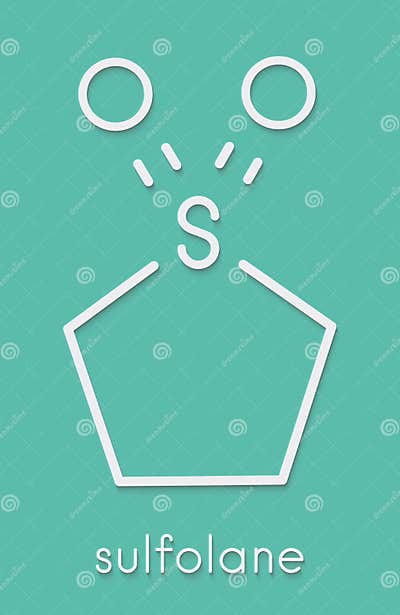 Sulfolane Industrial Solvent Molecule. Skeletal Formula. Stock ...