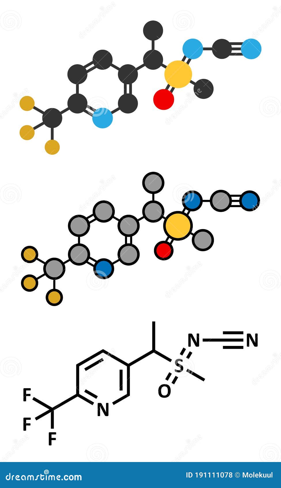 Sulfoxaflor Insecticide Molecule Stock Vector - Illustration of drawing ...