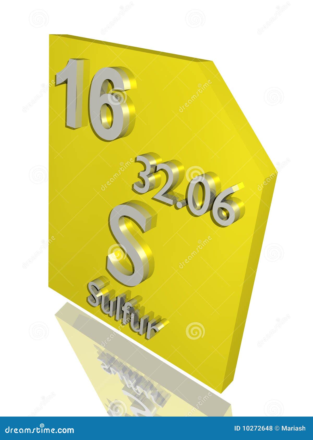 Sulfur stock illustration. Illustration of periodic, reflect - 10272648